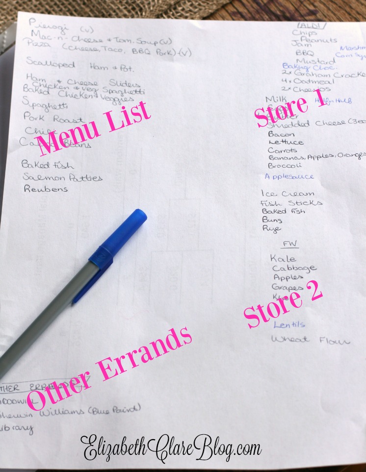Biweekly Grocery Shopping - elizabeth clare