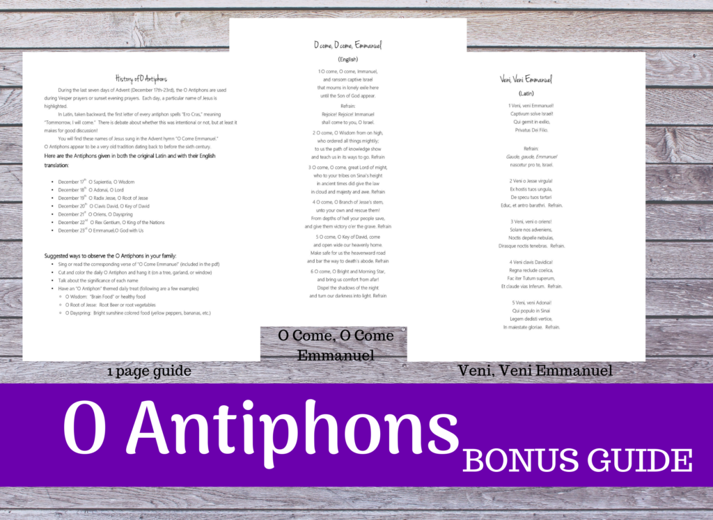 Printable O Antiphon Ornaments - elizabeth clare