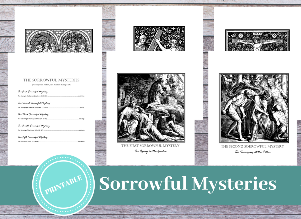 Rosary Flipbook /Coloring pages printable - elizabeth clare