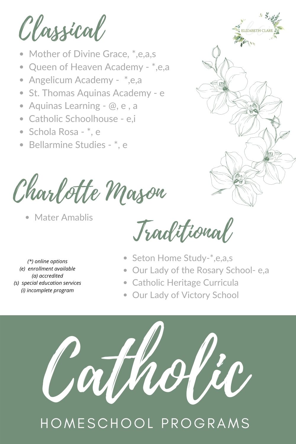 Catholic Homeschool Programs: A Side by Side Comparison - elizabeth clare