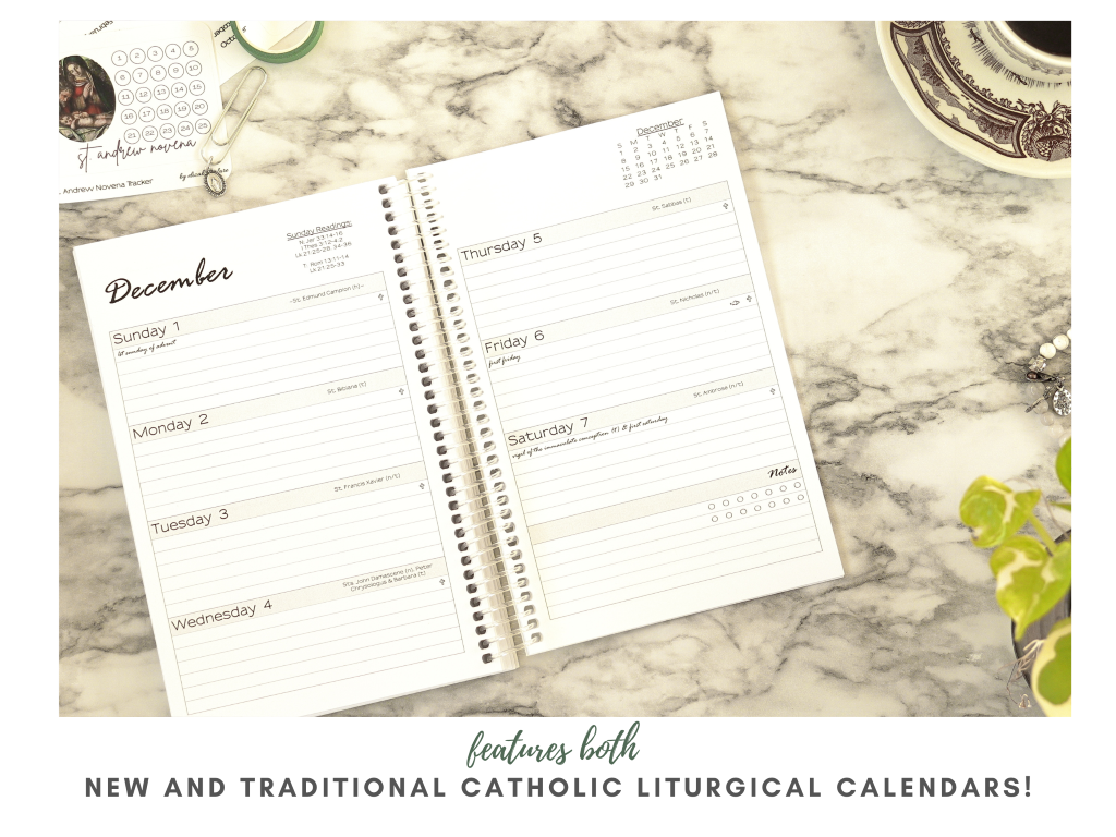 2024 Catholic Planner Half Size: Simply Catholic Edition - elizabeth clare